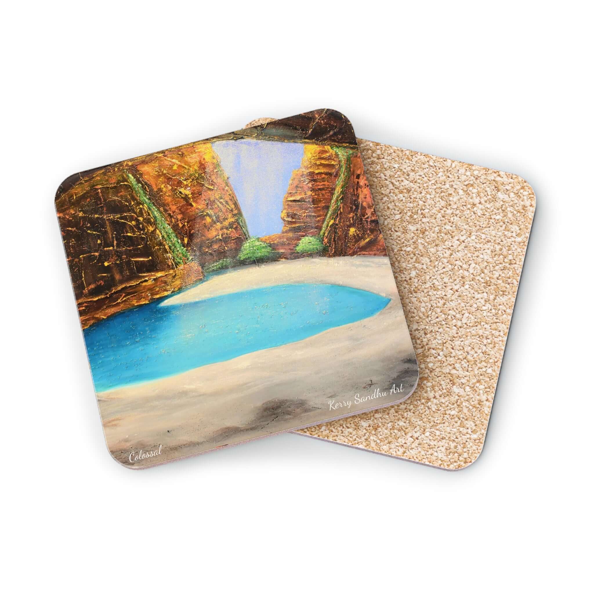 Colossal - Drink COASTERS - by Kerry Sandhu Art