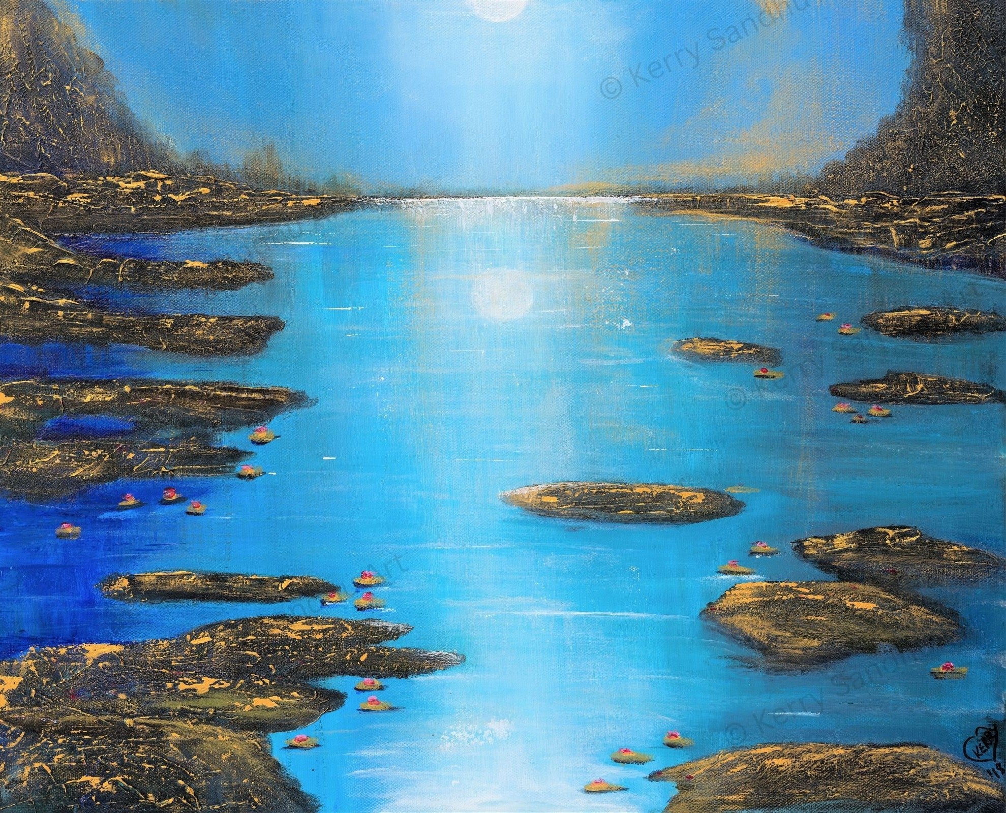 'Moon River' - ORIGINAL ARTWORK - by Kerry Sandhu Art